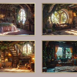 Frame TV Art Cozy Wizard Set Cottagecore TV Art Spring TV Art Fantasy ...