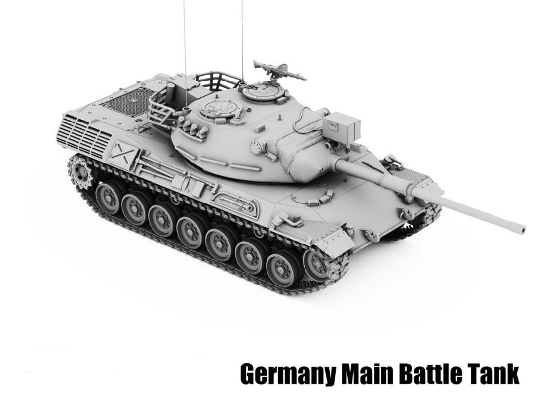 3D Printed Model of Leopard 1 Medium Tank 144/72/48 Scale Plastic Toy ...
