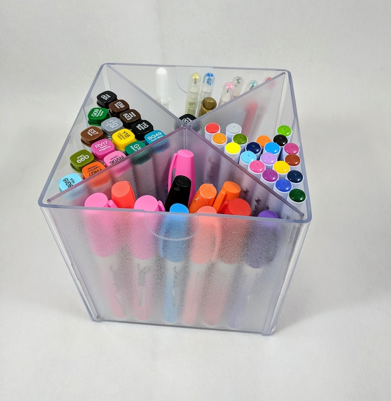 Deflecto-stackable X Divided Clear Cube Storage Organizer Pen | Etsy