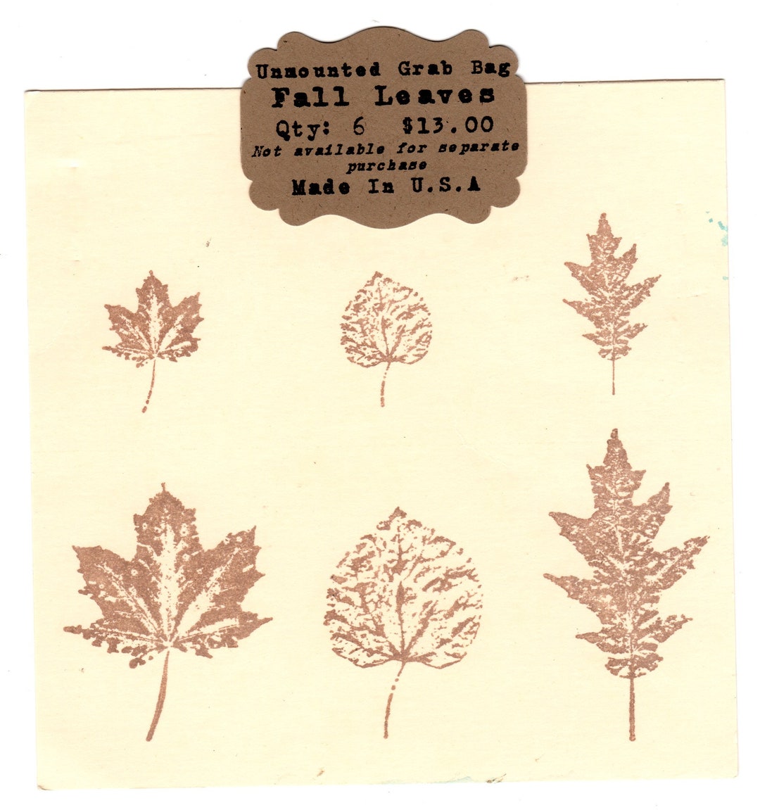 Leaves - Red Rubber Stamp-original Designs GRAB BAG, Fall Autumn Leaves ...