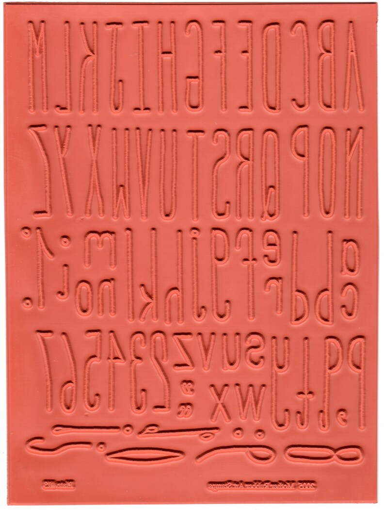 Full Sheet Red Rubber Stamps Original Alphabet Design - Etsy