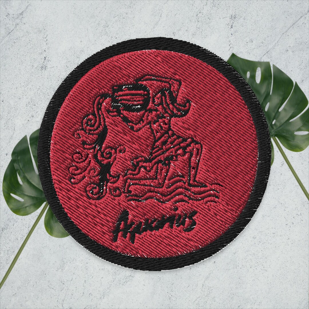 Aquarius Zodiac Sign Embroidered Patches - Etsy