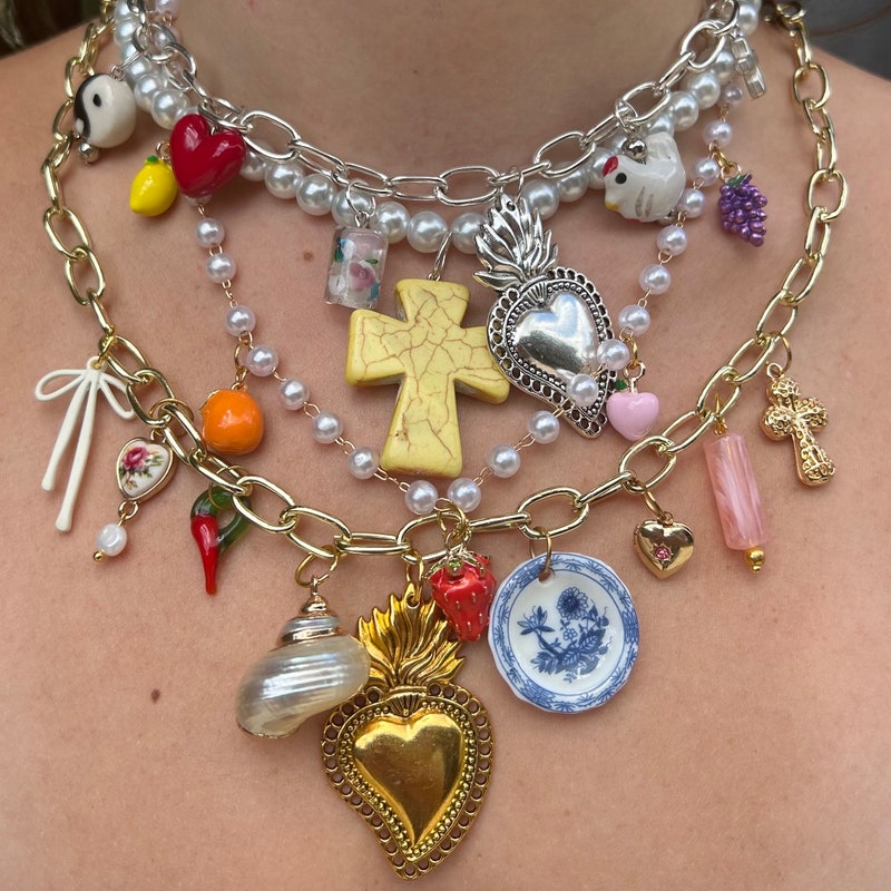 Charm Necklace - Etsy