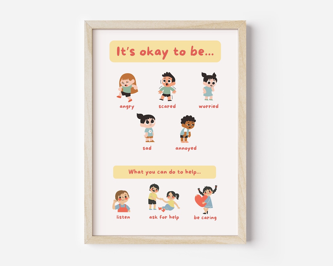 It's Okay to Be Poster, Motivational Kids Art, Classroom Posters Quotes ...