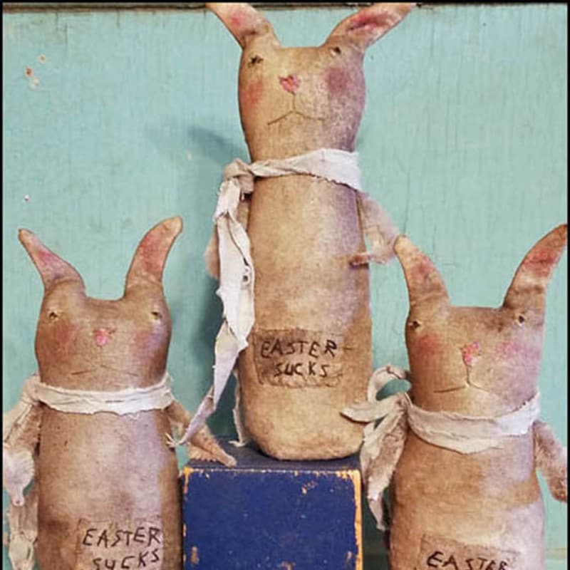 Primitive Rabbit Pattern - Etsy