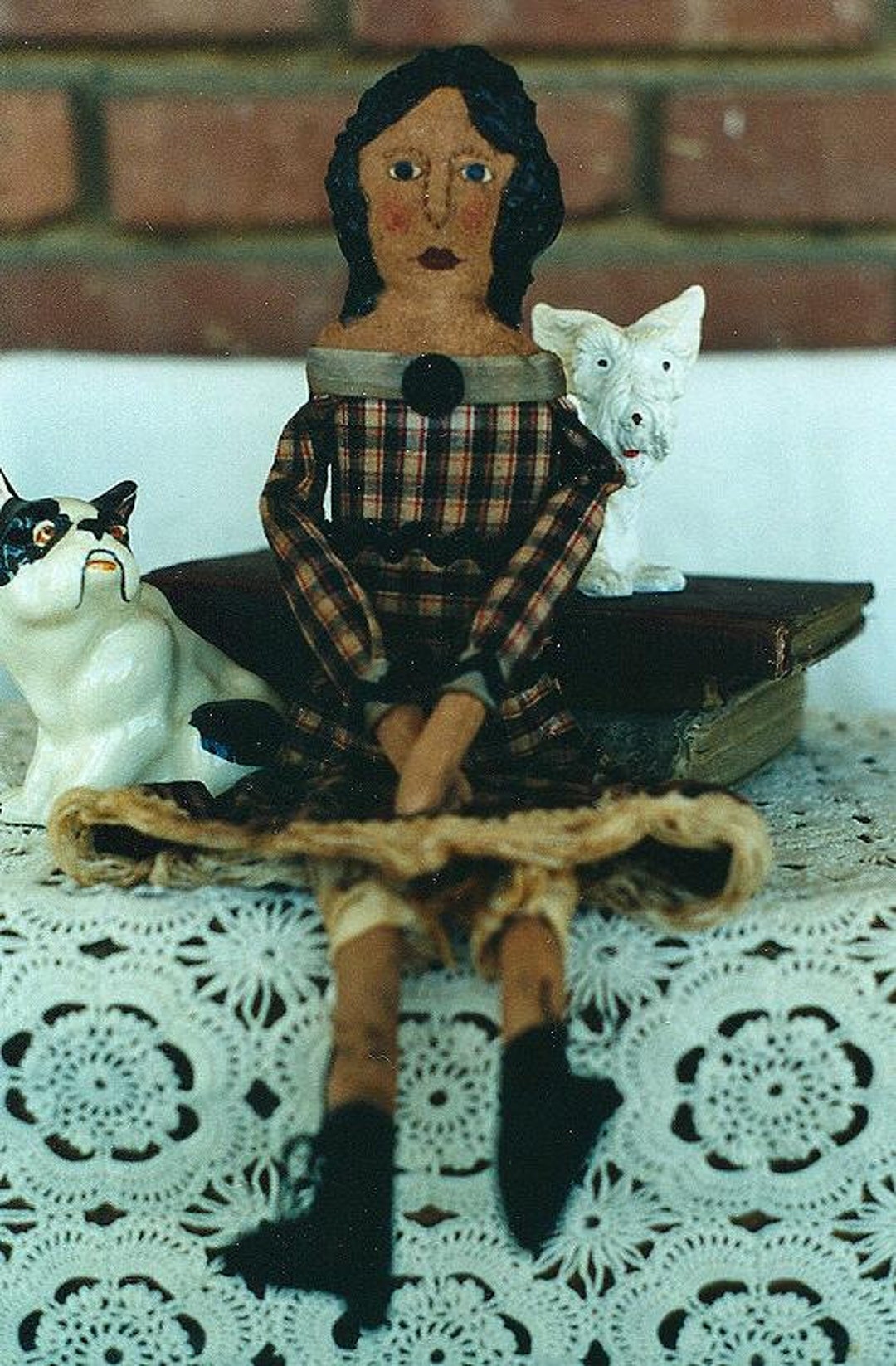 Primitive Doll Pattern Victorian Early Colonial Style Epattern Sculpted ...