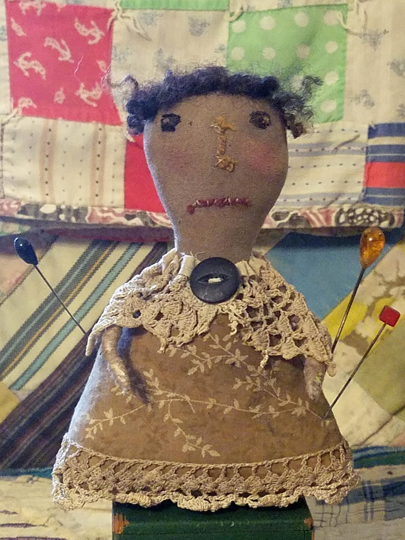 Primitive Pincushion Doll Pattern Epattern Antique Style Online Video ...