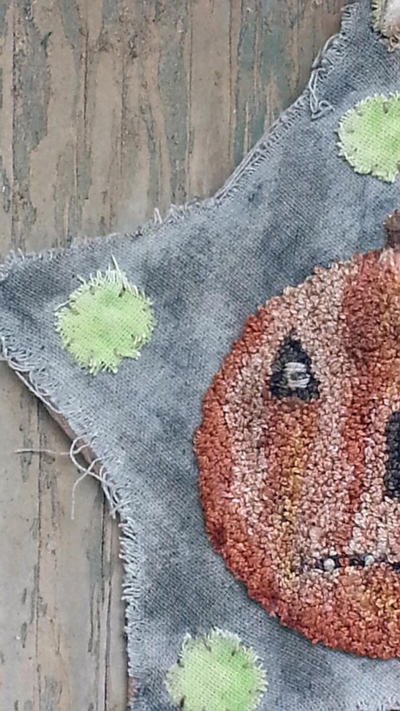 Primitive Punch Needle Pattern Halloween JOL Hanging Star WITH - Etsy