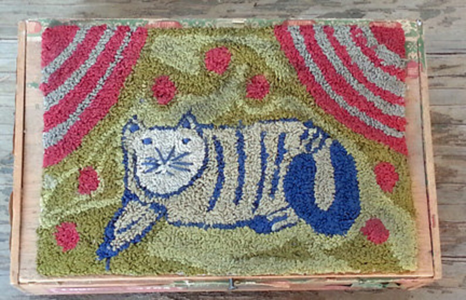 Primitive Punch Needle Cat Pattern Pdf Epattern Rug Hooking Mat Picture ...