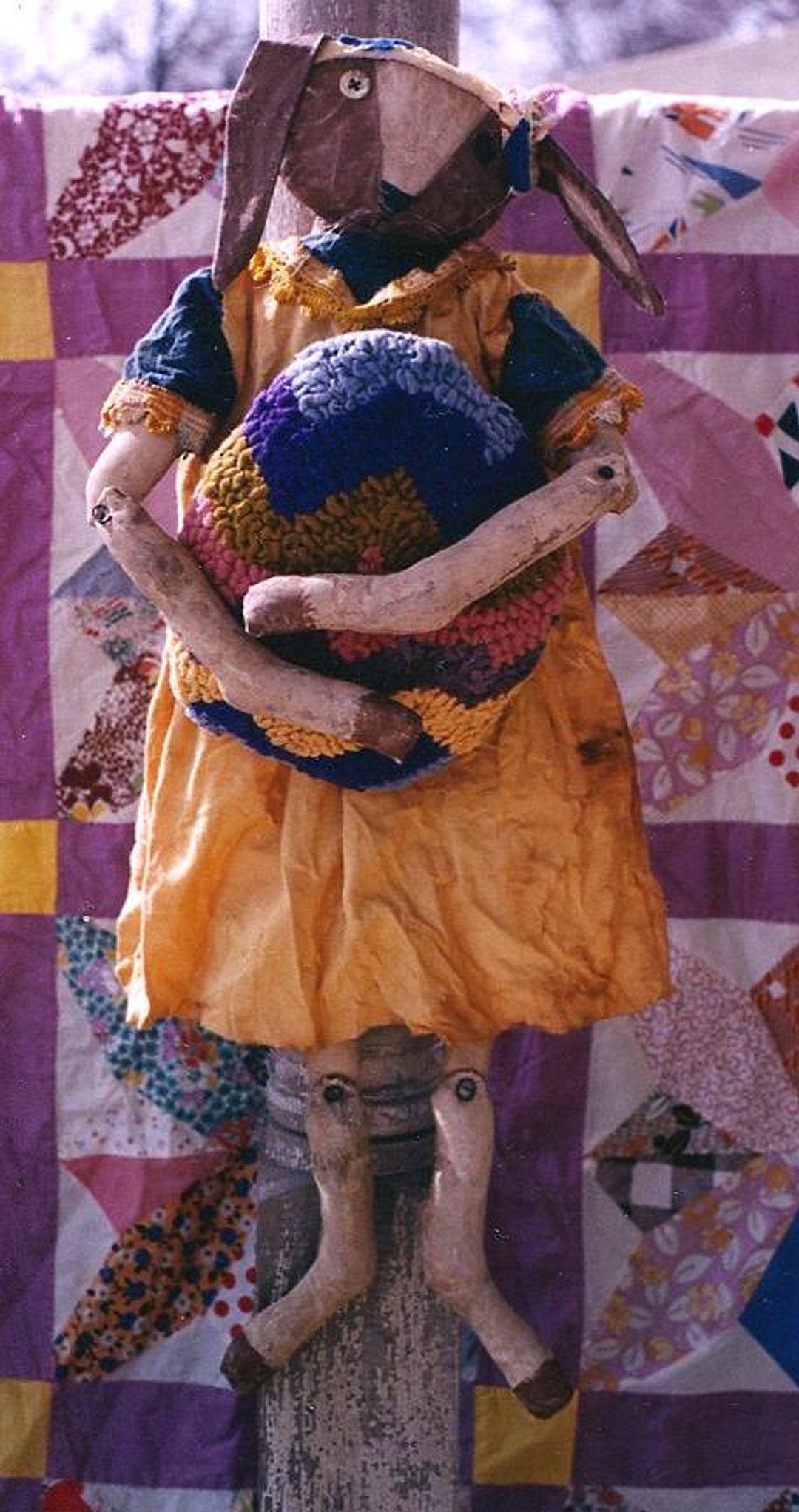 Primitive Rabbit Bunny Doll Pattern Rug Hook Easter Egg Spring ...