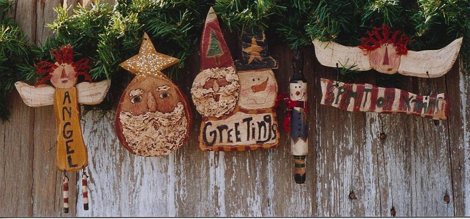 Christmas Primitive Pattern Santa Claus Epattern PDF Snowman Raggedy ...