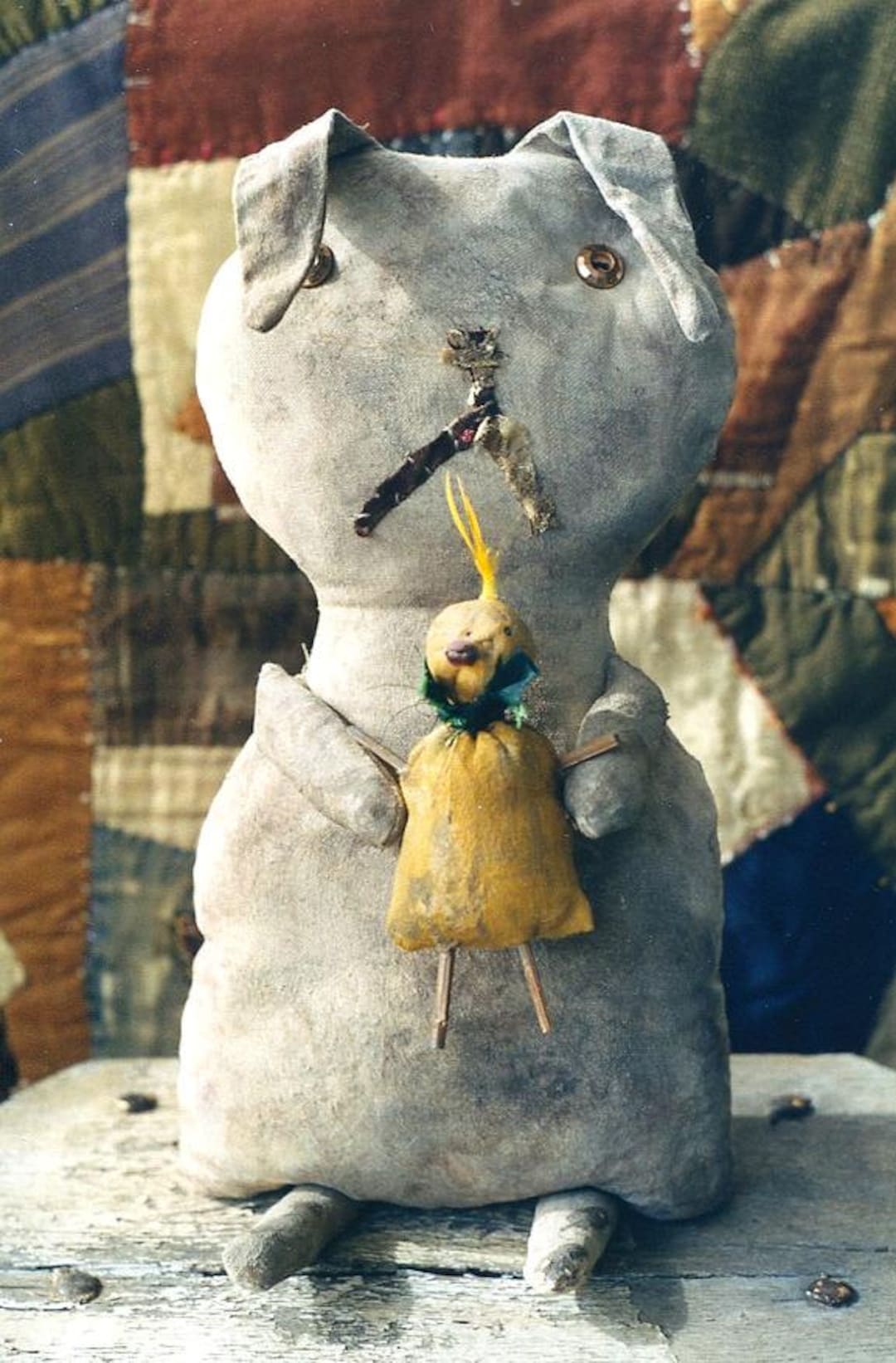 Primitive Rabbit Doll Pattern Easter Spring Epattern Clay Chick PDF ...