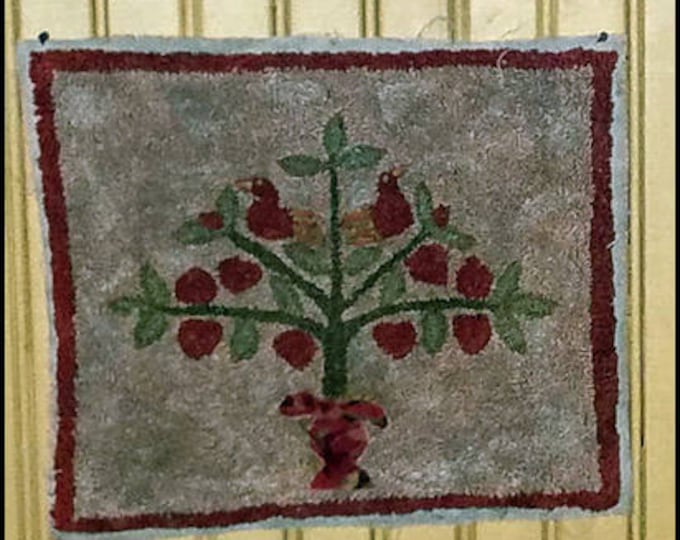 Primitive Punch Needle Tree Birds Punchneedle Folk Art - Etsy