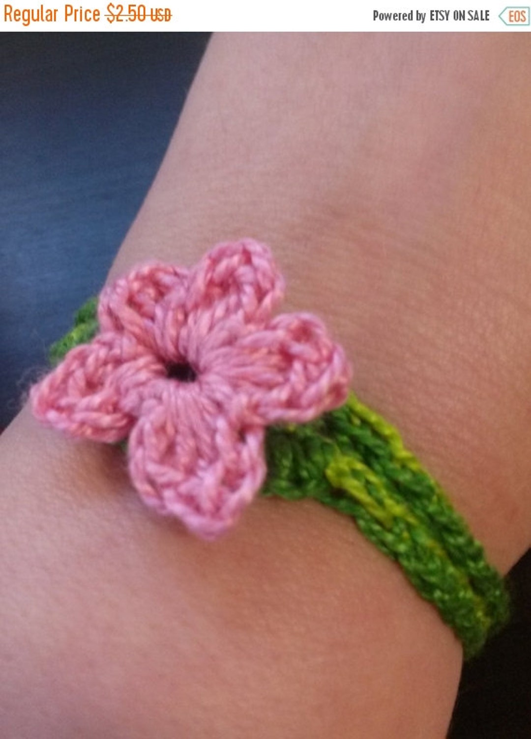 Crochet Pattern, Flower Bracelet, Easy Pattern PDF With Embroidery ...
