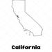 California State Outline Map - Etsy