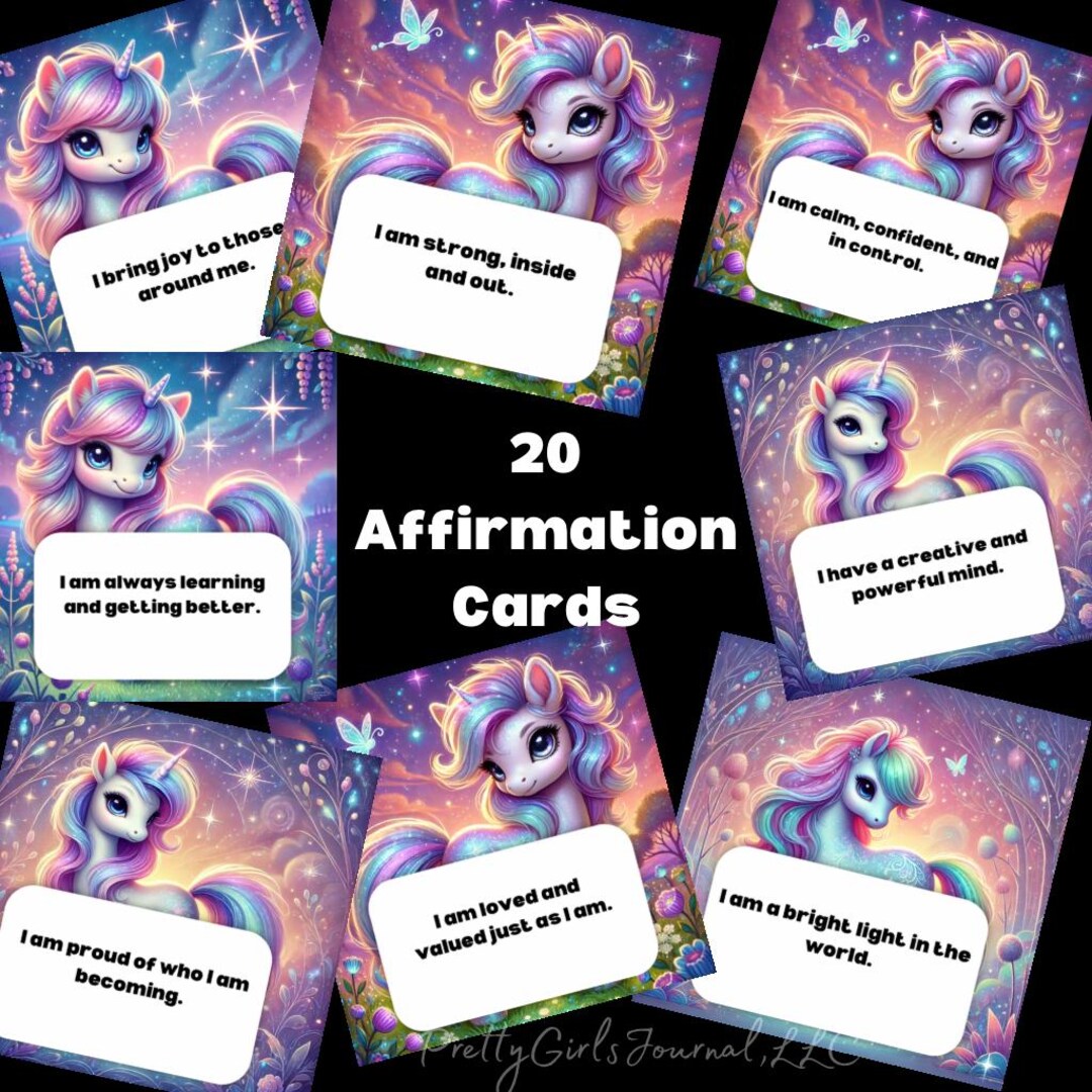 Magical Unicorn Affirmation Cards | 20 Affirmation Cards | Kids ...