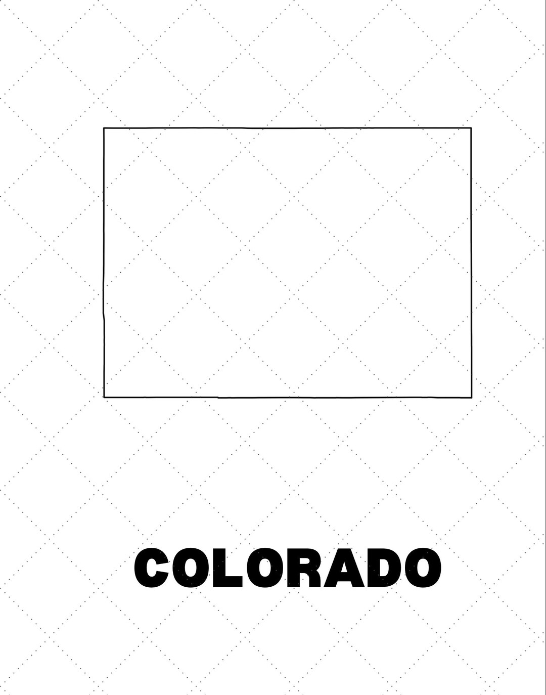 Colorado State Outline Map - Etsy