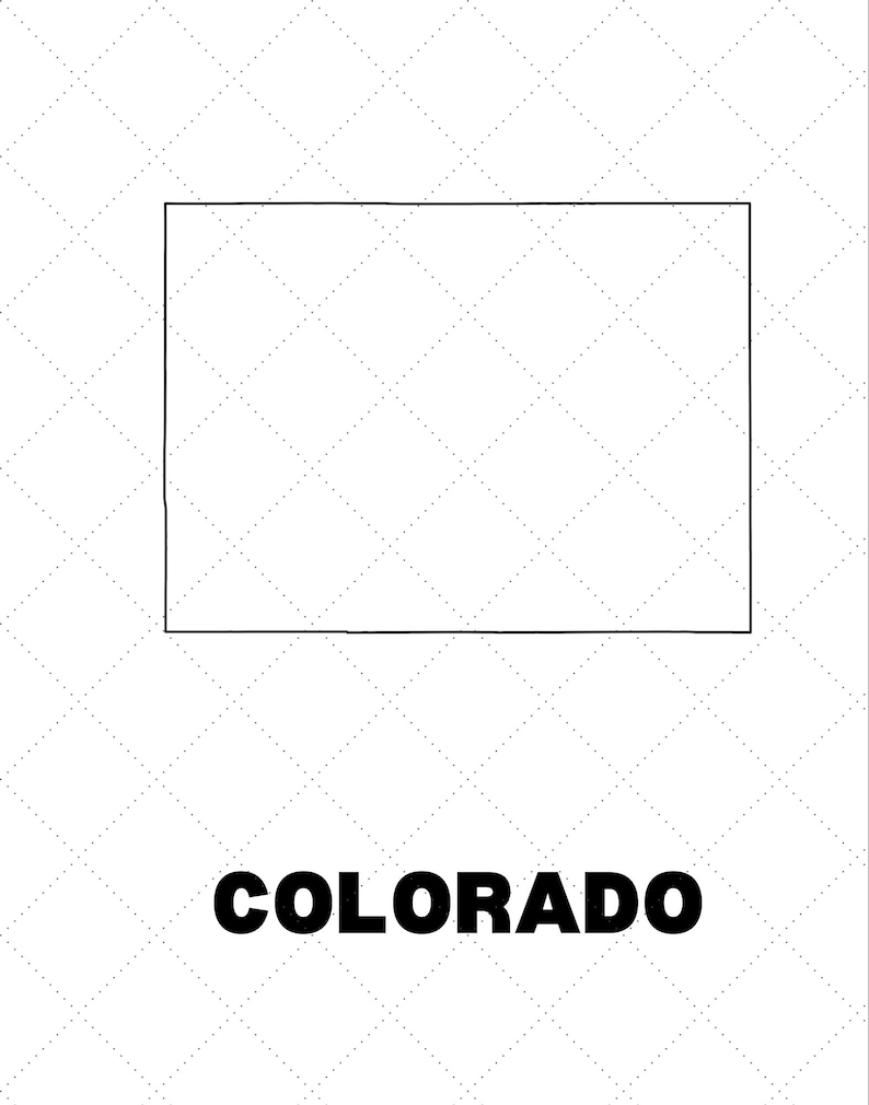 Colorado State Outline Map - Etsy
