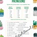 Colorful Pronouns Worksheet | Grammar Practice for Kids | Educational ...