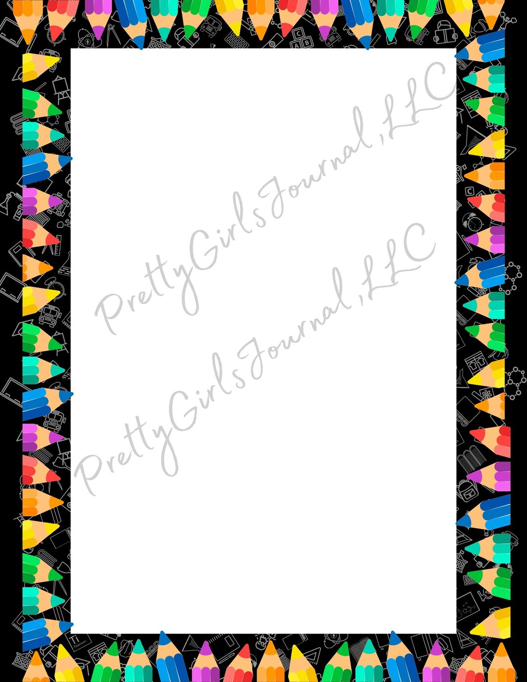 Pencil Frame (3) Notebook Paper | Notebook Border |school Paper ...