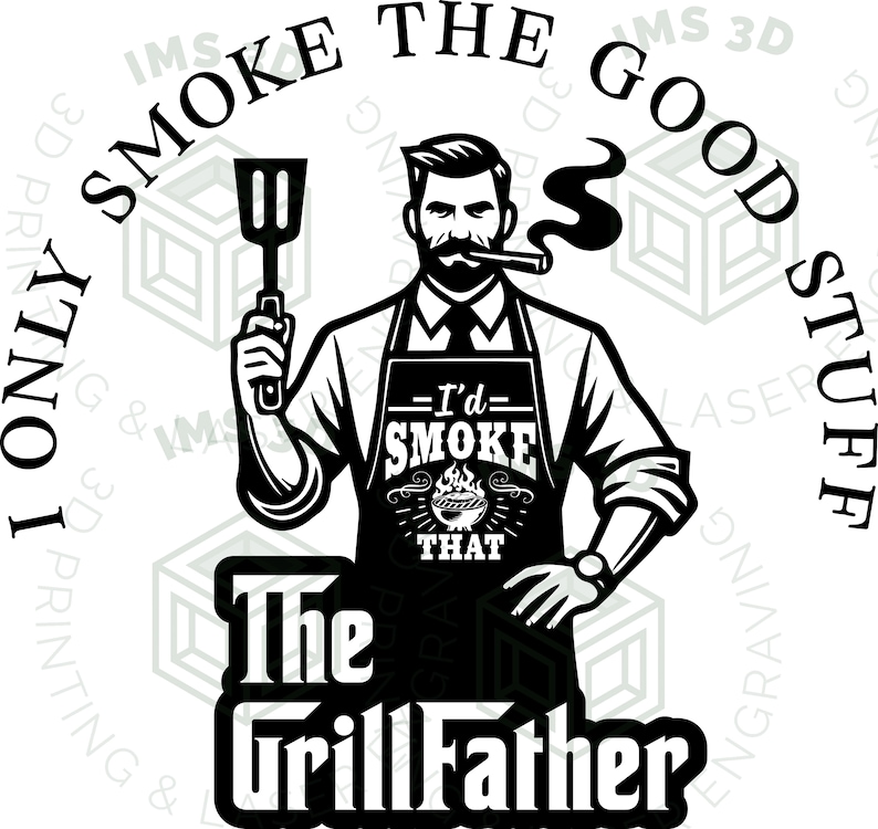 The Gentlemen Grillfather SVG & PNG - Funny BBQ Laser Cut / Circuit ...