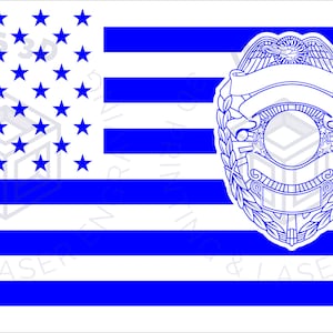 Police Flag SVG/PNG File for Cricut or Laser Cutter - Etsy