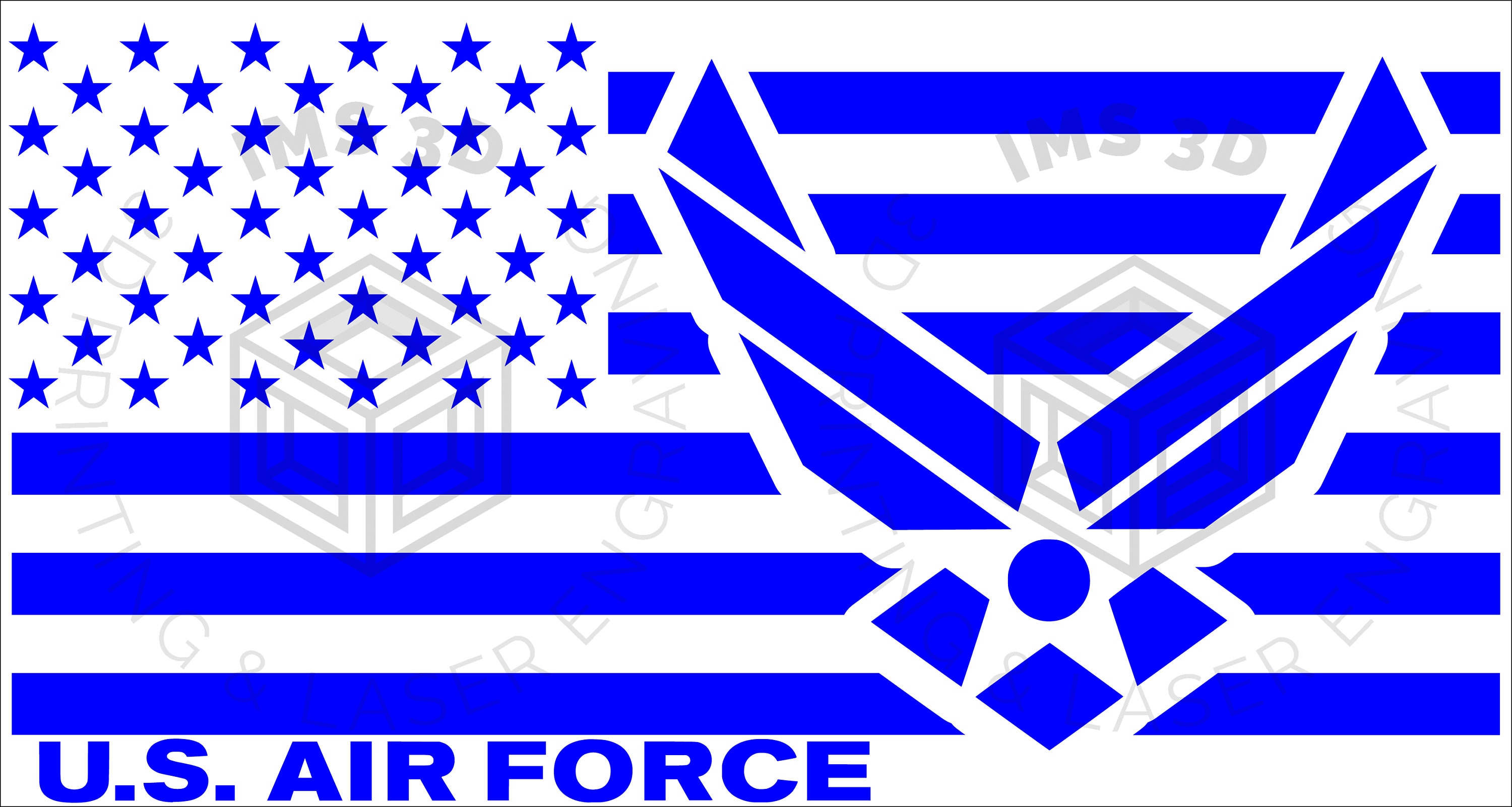 US Air Force Flag Design - SVG File for Laser Cutting - Ideal for CNC ...