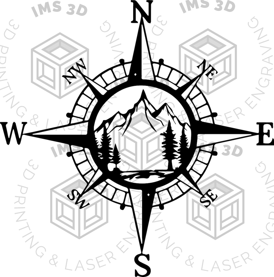 Compass Pack of SVG & PNG File for Laser Cutting, Digital Download - Etsy