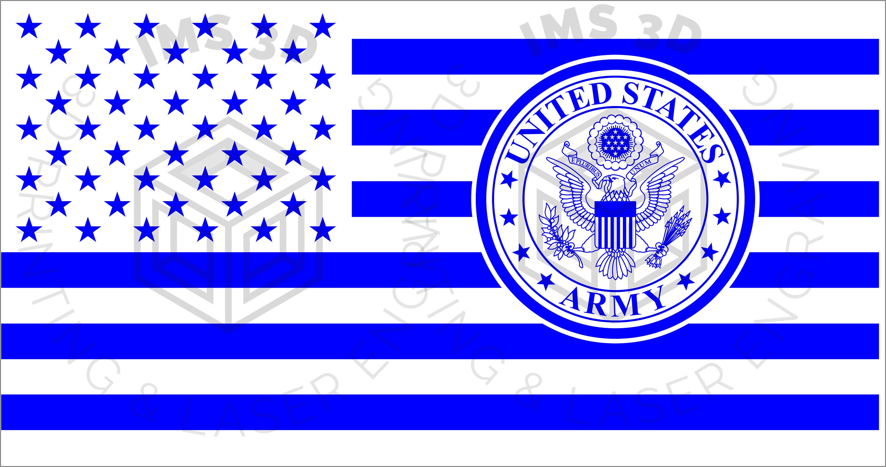 US Army Flag Design - SVG File for Laser Cutting - Perfect for CNC ...