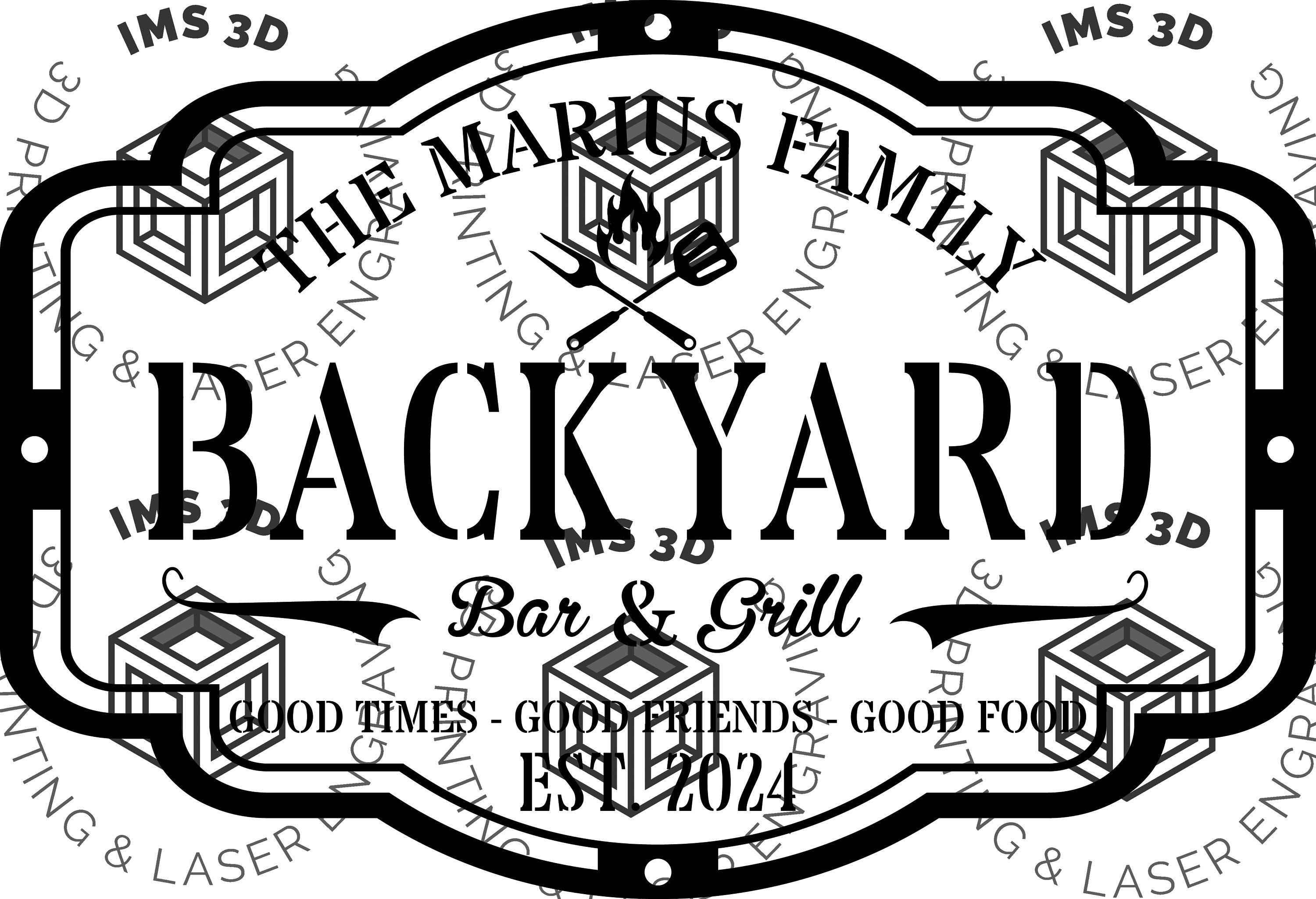10 Backyard Signs for a Bar, Patio or Grill Area. This is the Digital ...