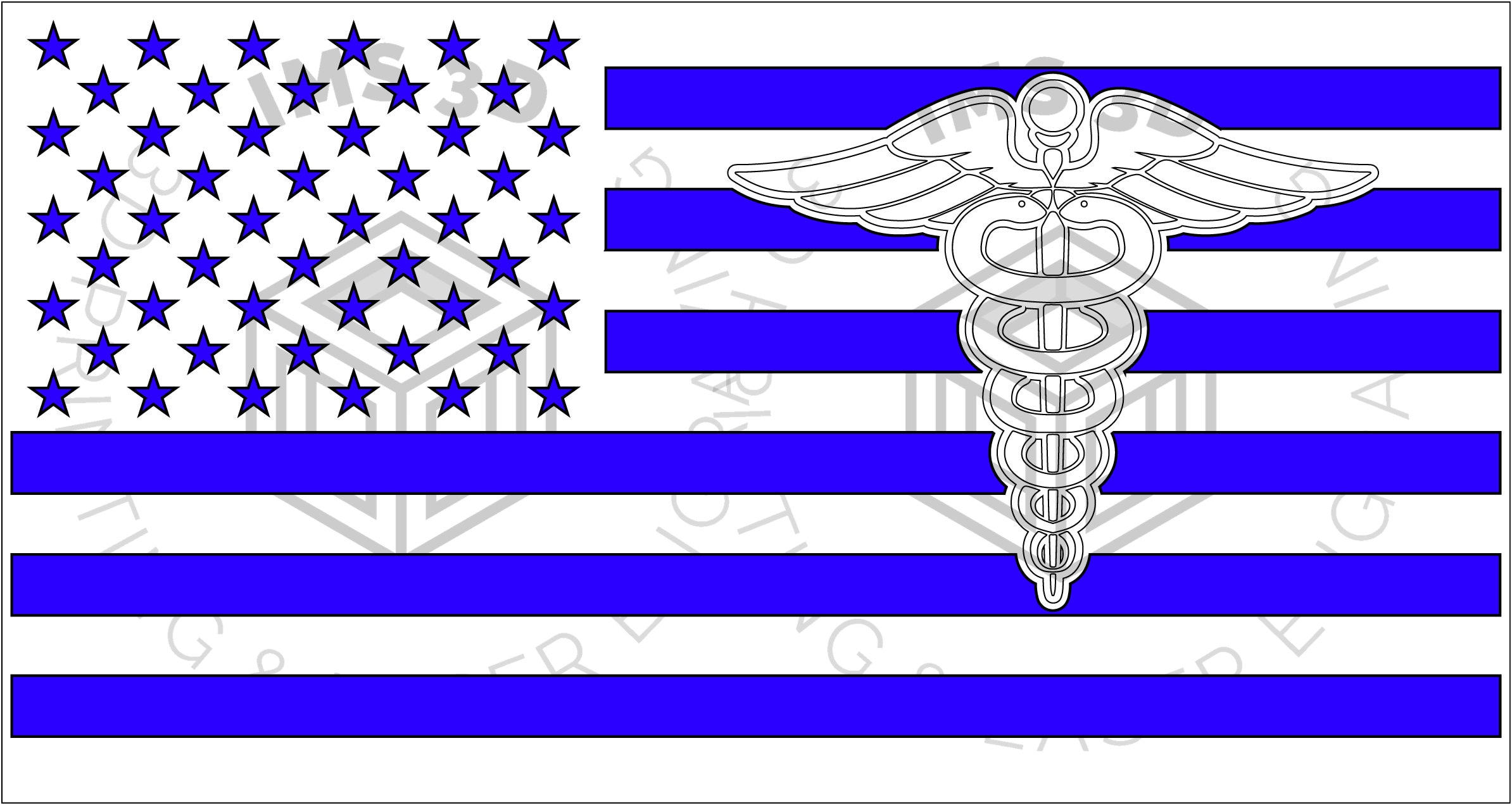 Nurse Flag SVG/PNG File for Cricut or Laser Cutter - Medical Caduceus ...