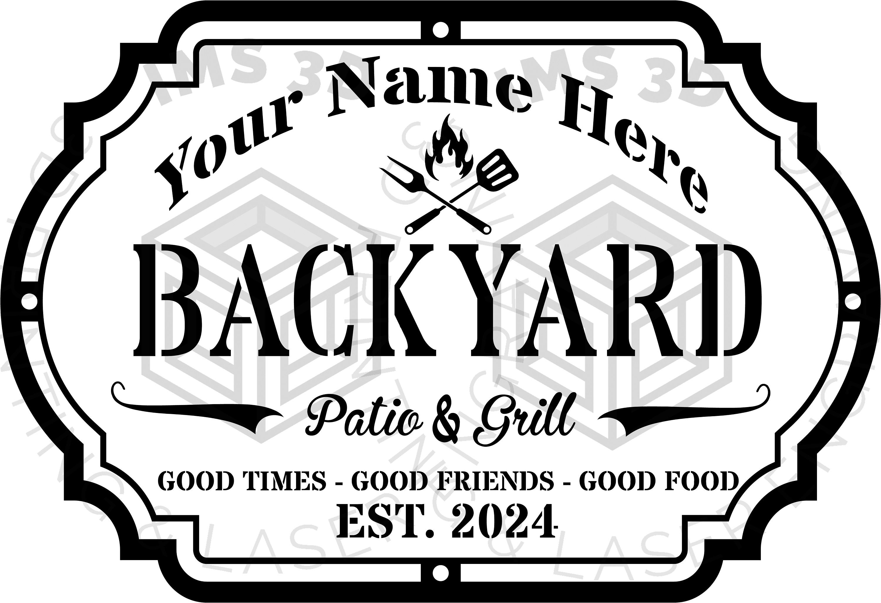10 Backyard Signs for a Bar, Patio or Grill Area. This is the Digital ...