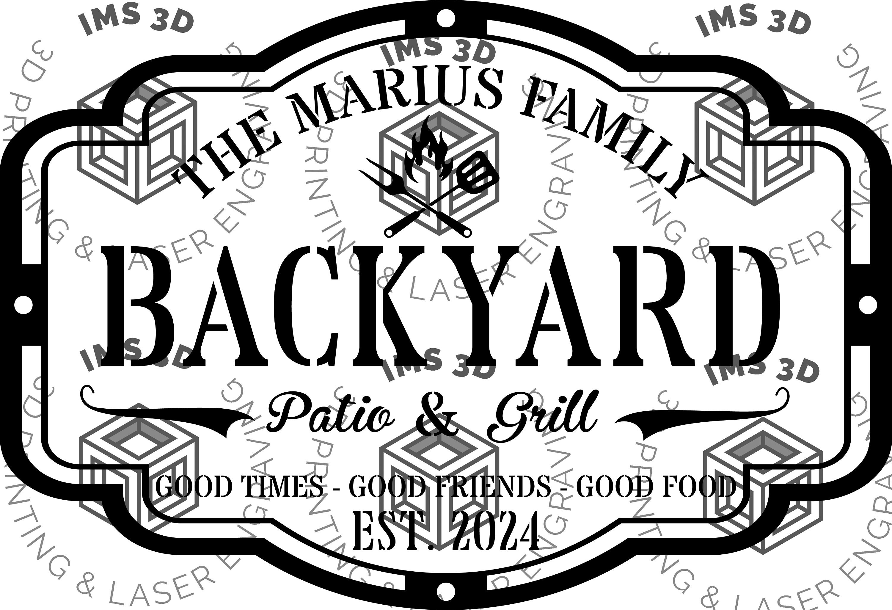 10 Backyard Signs for a Bar, Patio or Grill Area. This is the Digital ...