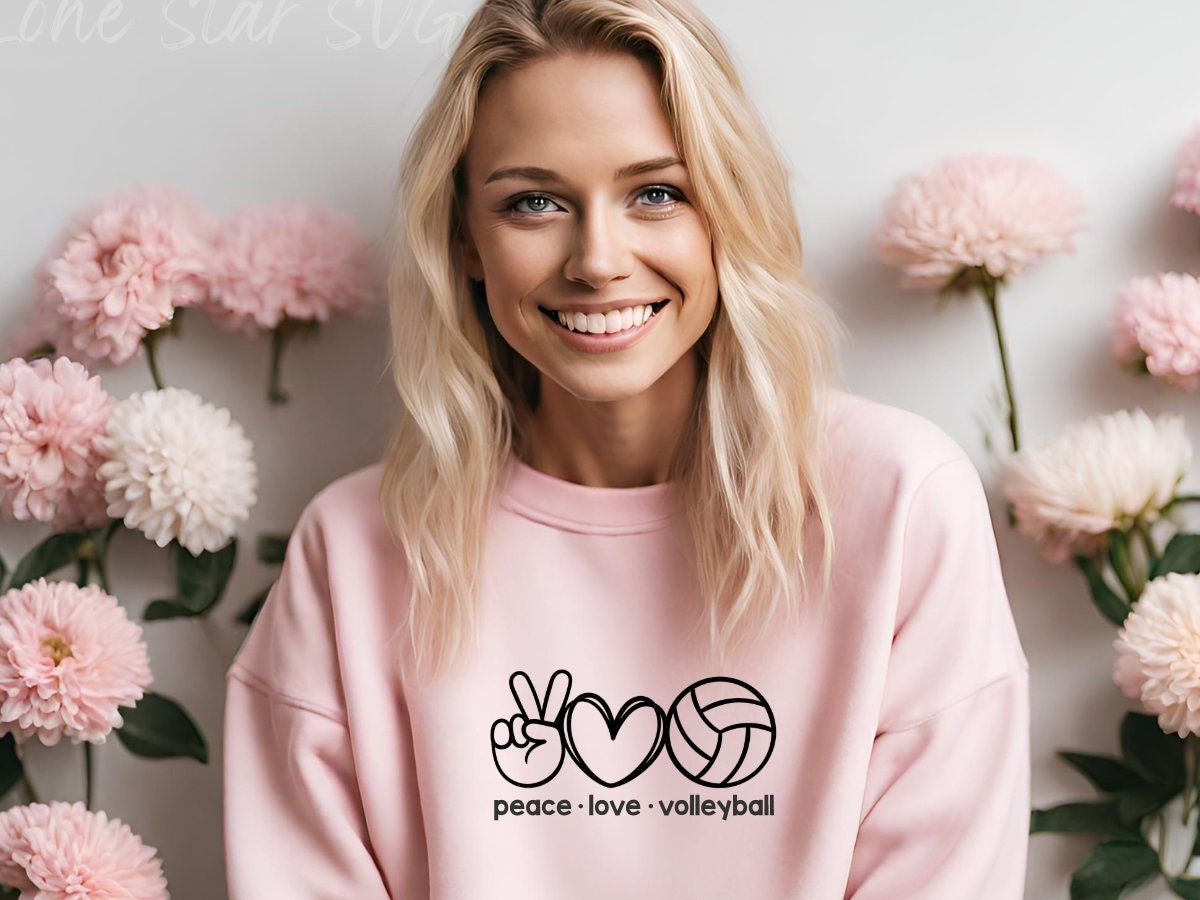 Volleyball Mom Svg Volleyball Mom Png Peace Love Volleyball Shirt Etsy