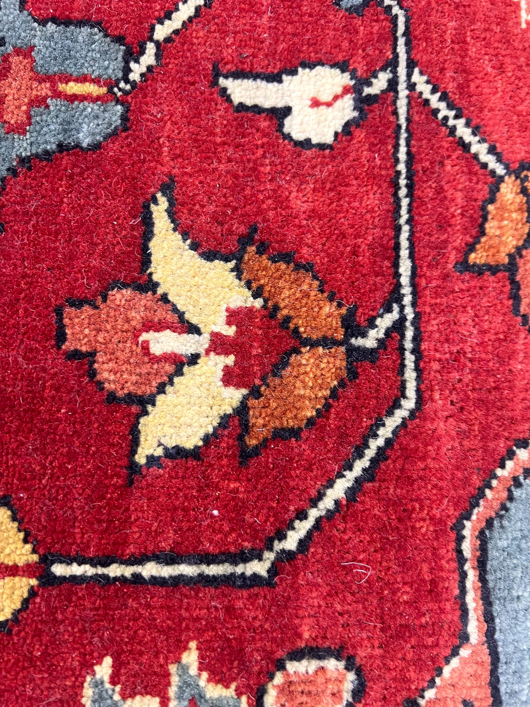 5x8 Hand Knotted Red Persian Medallion Rug, 115 Knots/square Inch ...