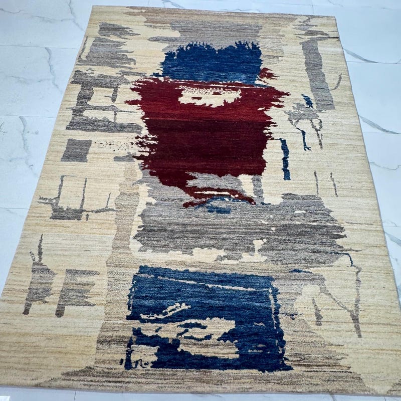 Gabbeh Wool Rug 9x7 - Etsy