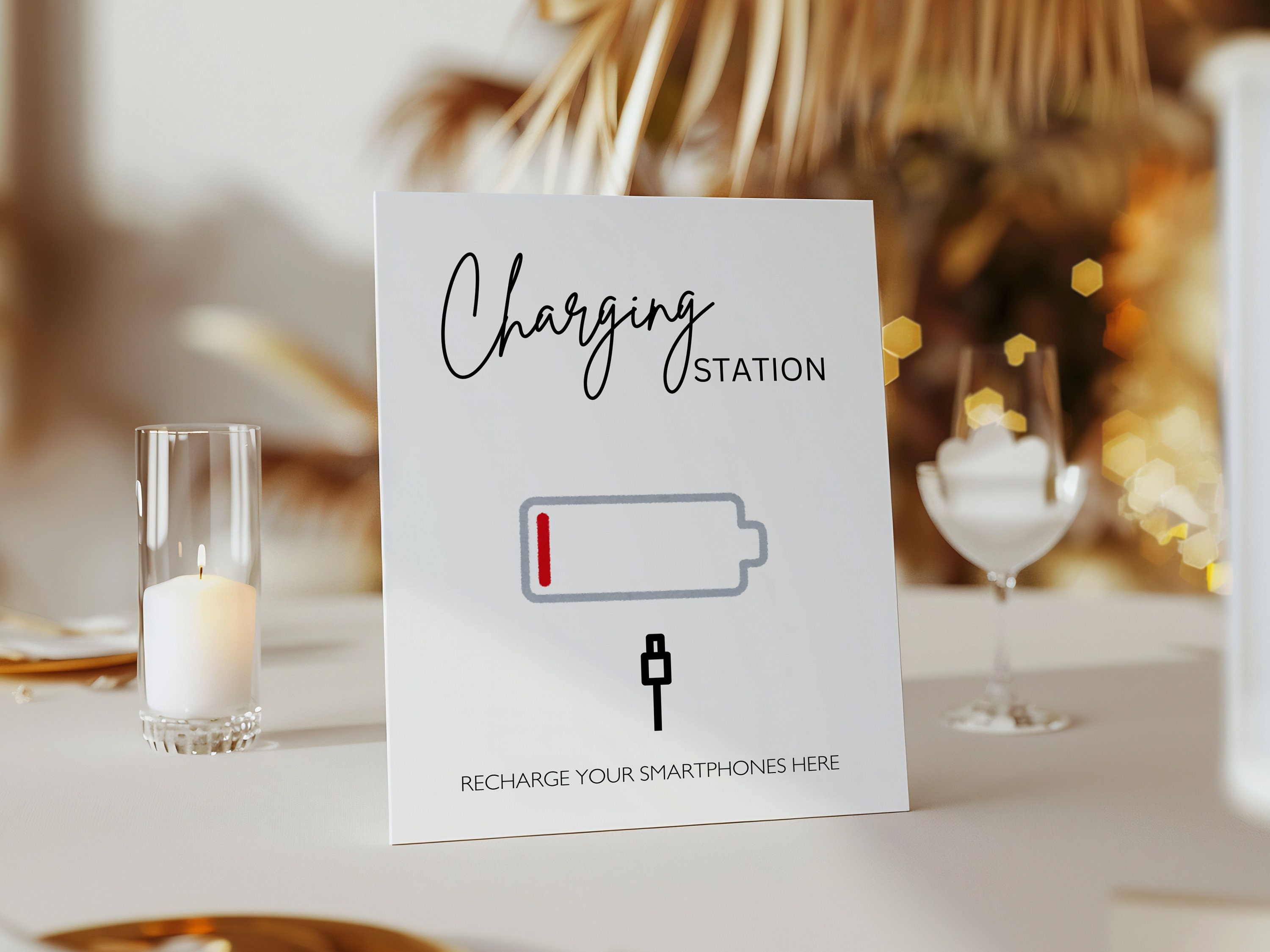 Charging Station Sign, Recharge Your Device Here, Wedding Printables ...