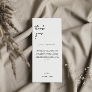 Thank You Cards for Wedding Plate, Minimalist Thank You Template ...