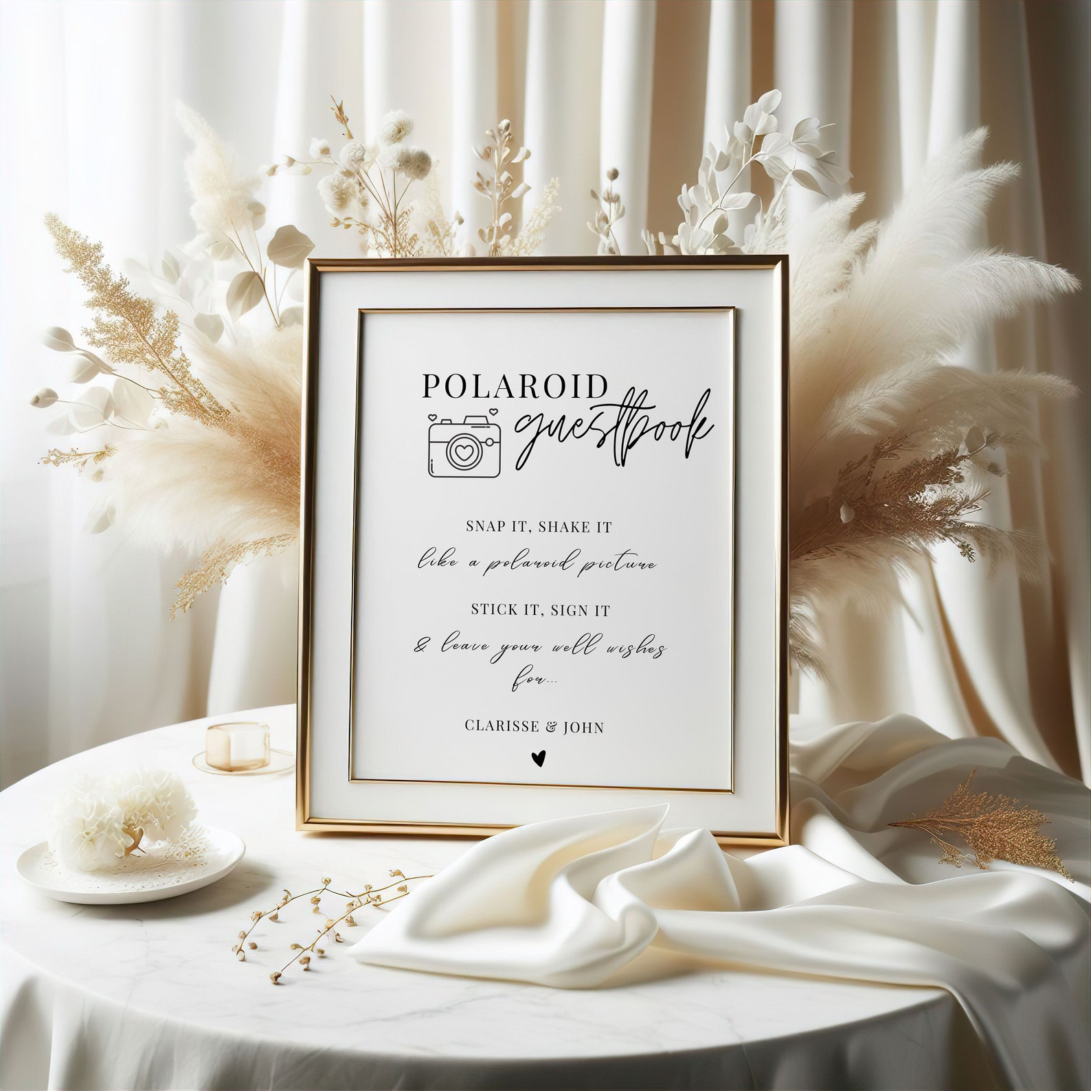 Snap It Shake It, Polaroid Sign and Book, Table Wedding Sign, Photo ...