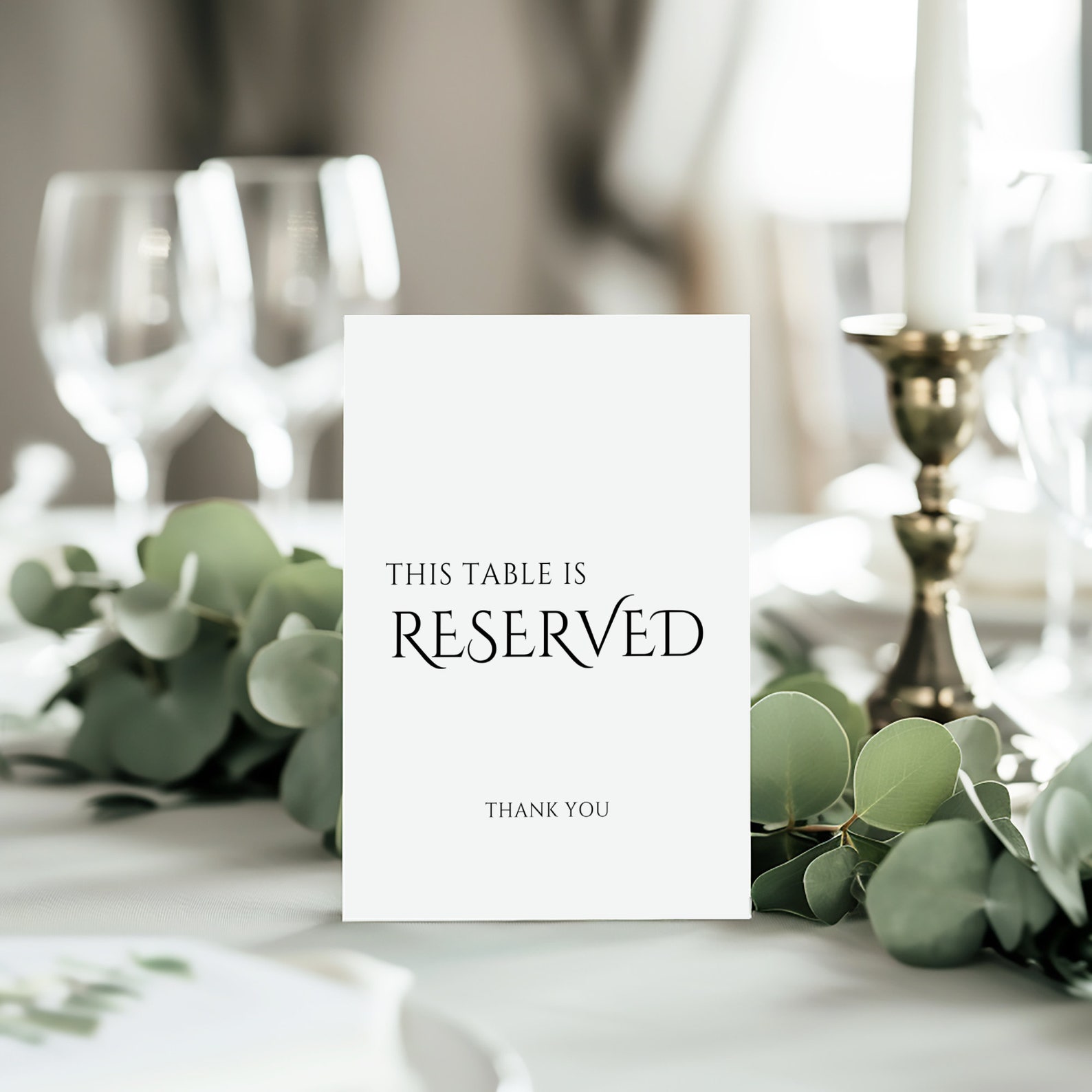 Simple Reserved Wedding Sign Download, Wedding Table Signs, Wedding ...