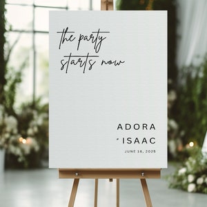 The Party Starts Now Welcome Sign, the Party Starts Now, Minimal ...