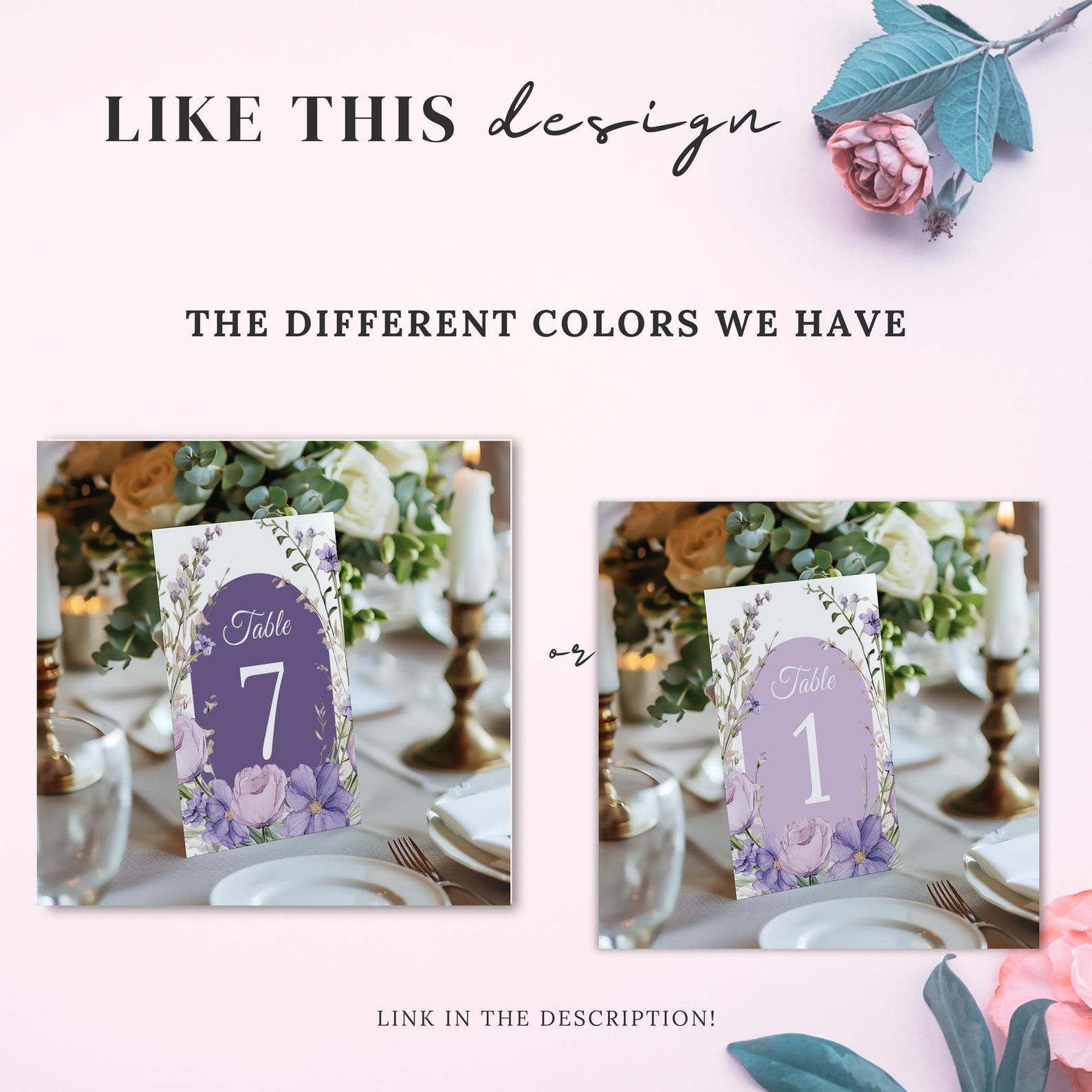 Purple Table Numbers Wedding, Lavender Flowers, Wedding Reception Table ...