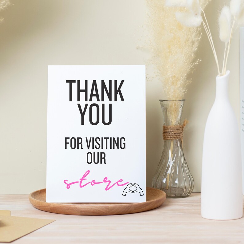 Thank You Cards for Wedding Plate, Minimalist Thank You Template ...