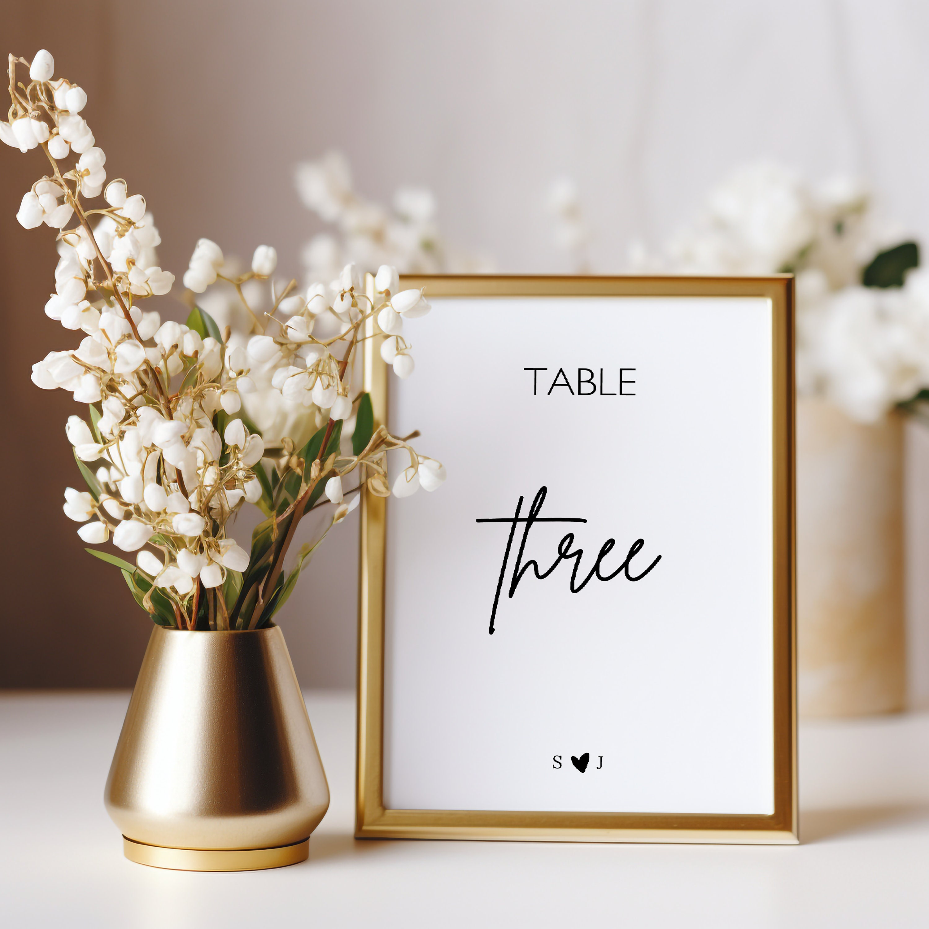 Minimalist Table Number, Cursive Table Numbers, Table Numbers 1-20 ...