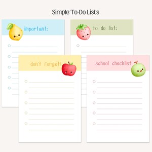 Cute To-do Lists for Kids and Parents, Cute Printable Checklist ...