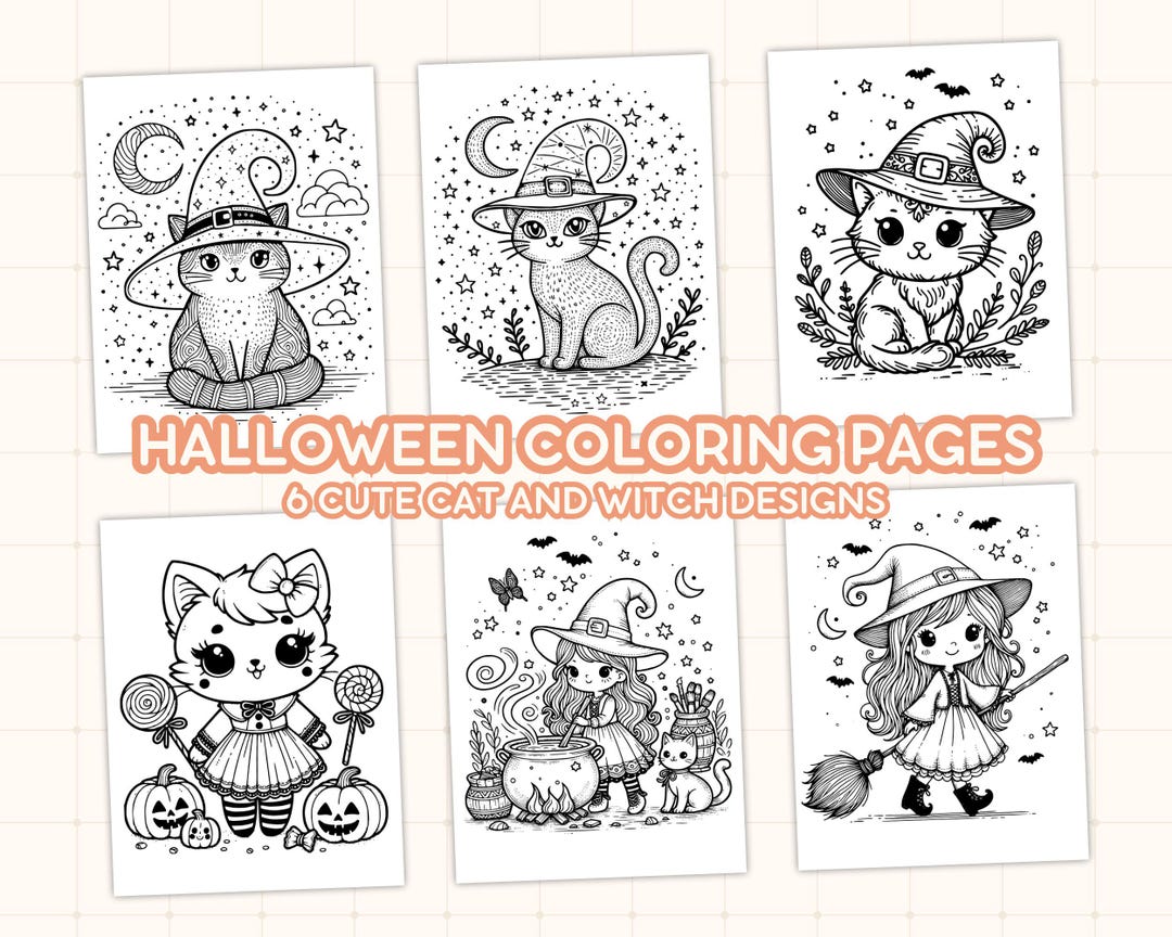 Cute Halloween Coloring Pages Cute Spooky Witch Coloring Pages Fall ...
