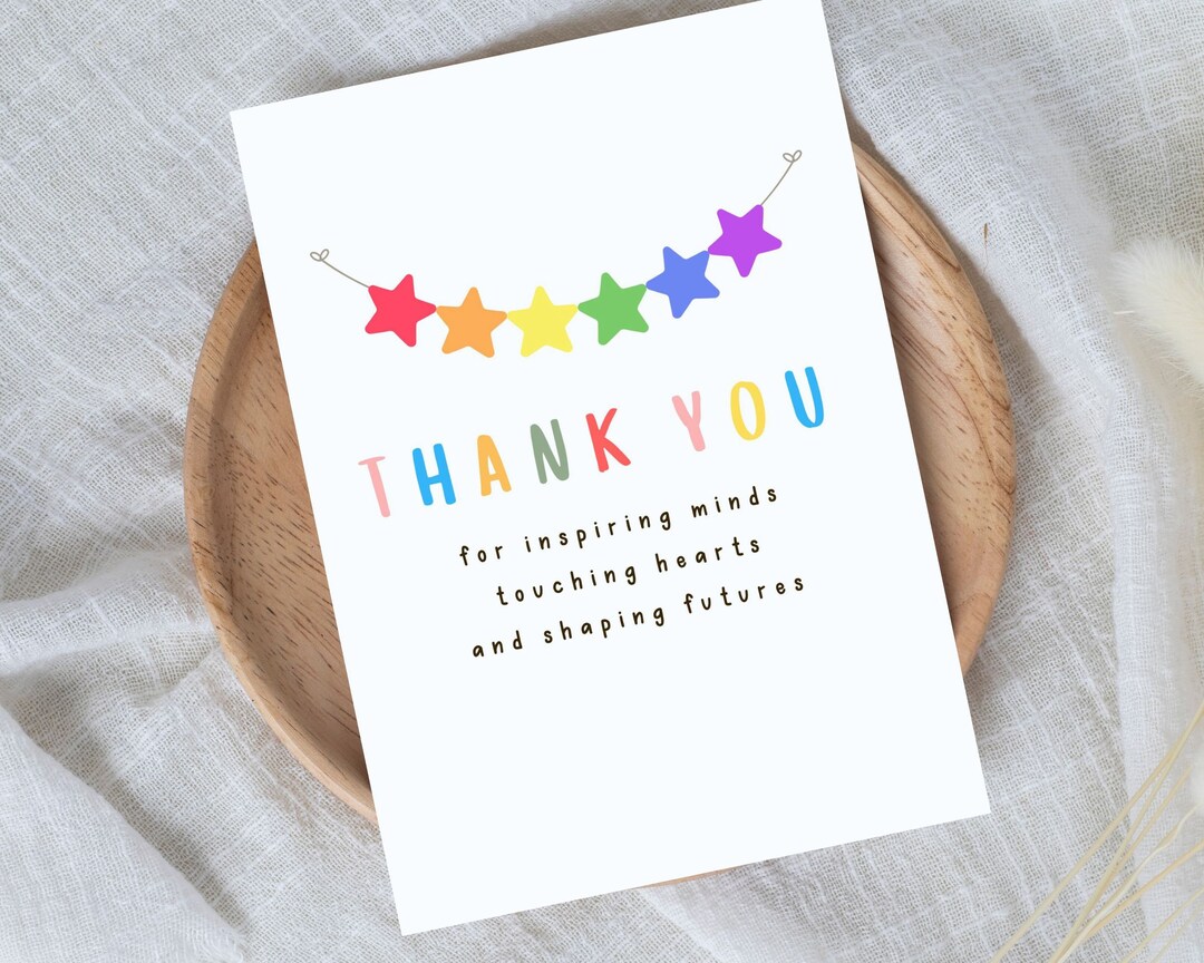 Thank You for Inspiring Minds, Teacher Appreciation Week Card, Best ...