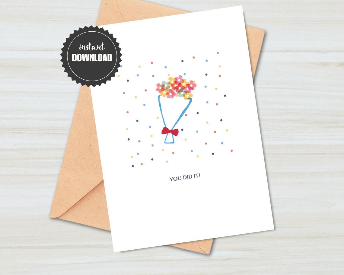 I'm so Proud of You Printable Downloadable Card, Printable Graduation ...
