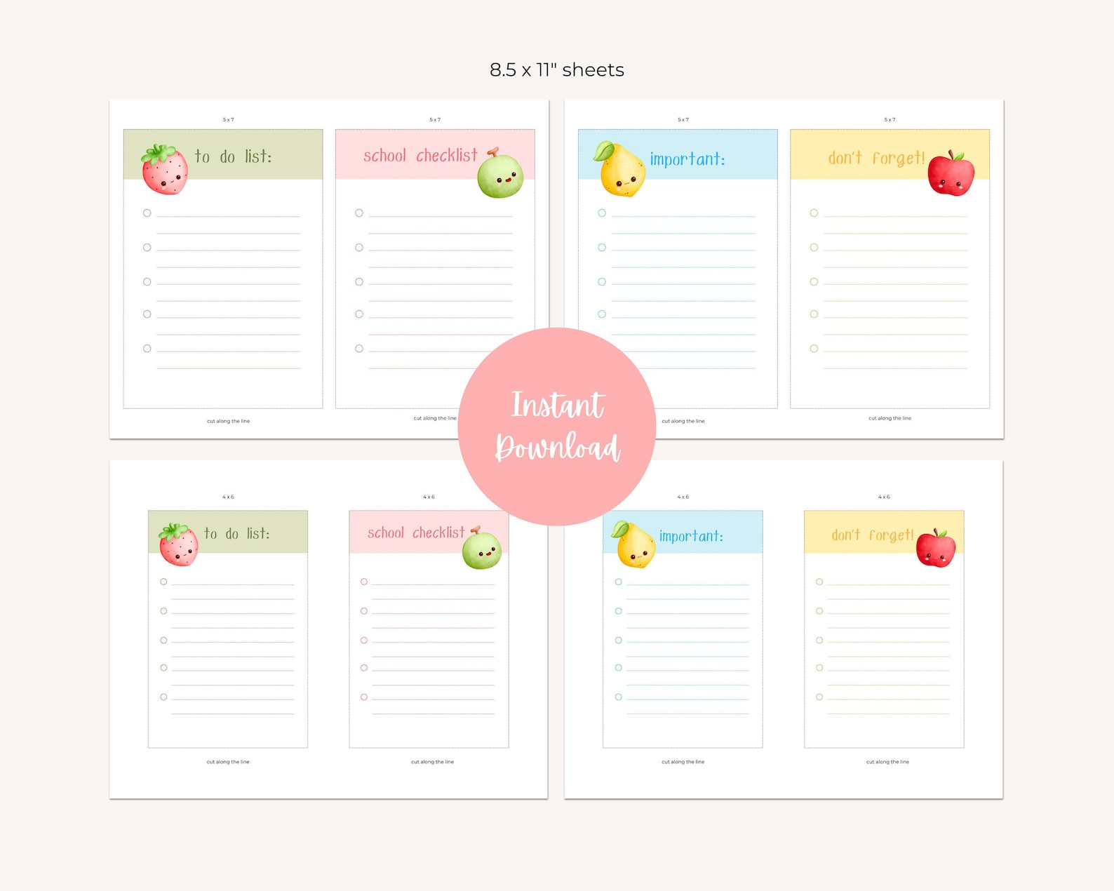 Cute To-do Lists for Kids and Parents, Cute Printable Checklist ...