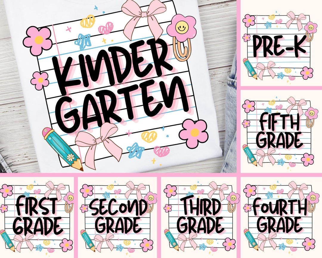 Preppy Back to School Pngs, Back to School Shirt Clipart, First Day of ...